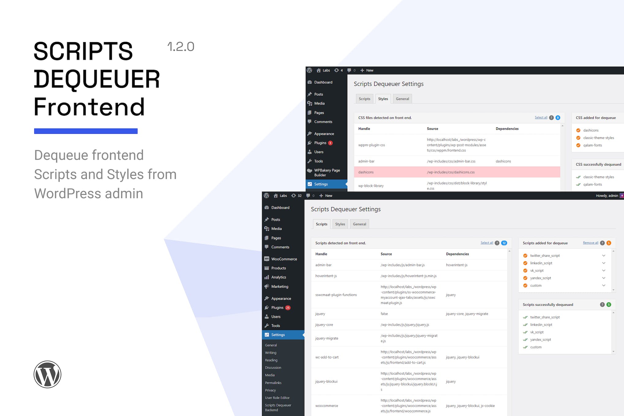 Scripts Dequeuer (Frontend) 1.2.0.- Download for Wordpress