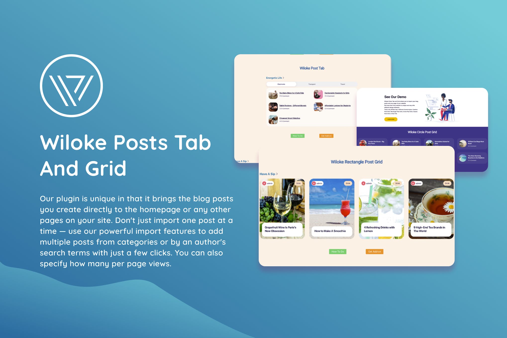 Wiloke Posts Tab And Grid Wiloke- Download for Wordpress