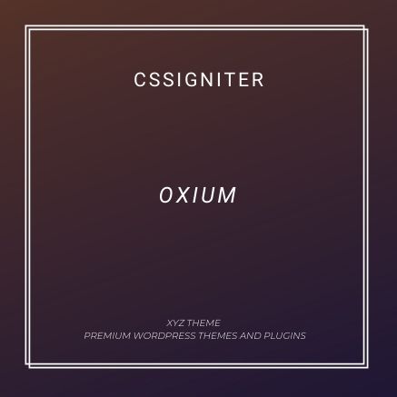 Oxium 1.3.2- Download for Wordpress