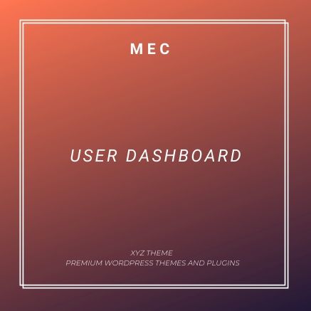MEC User Dashboard 1.4.0- Download for Wordpress