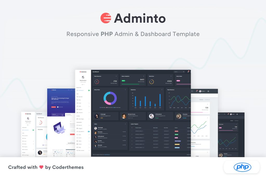 Adminto- PHP Admin Dashboard Template
