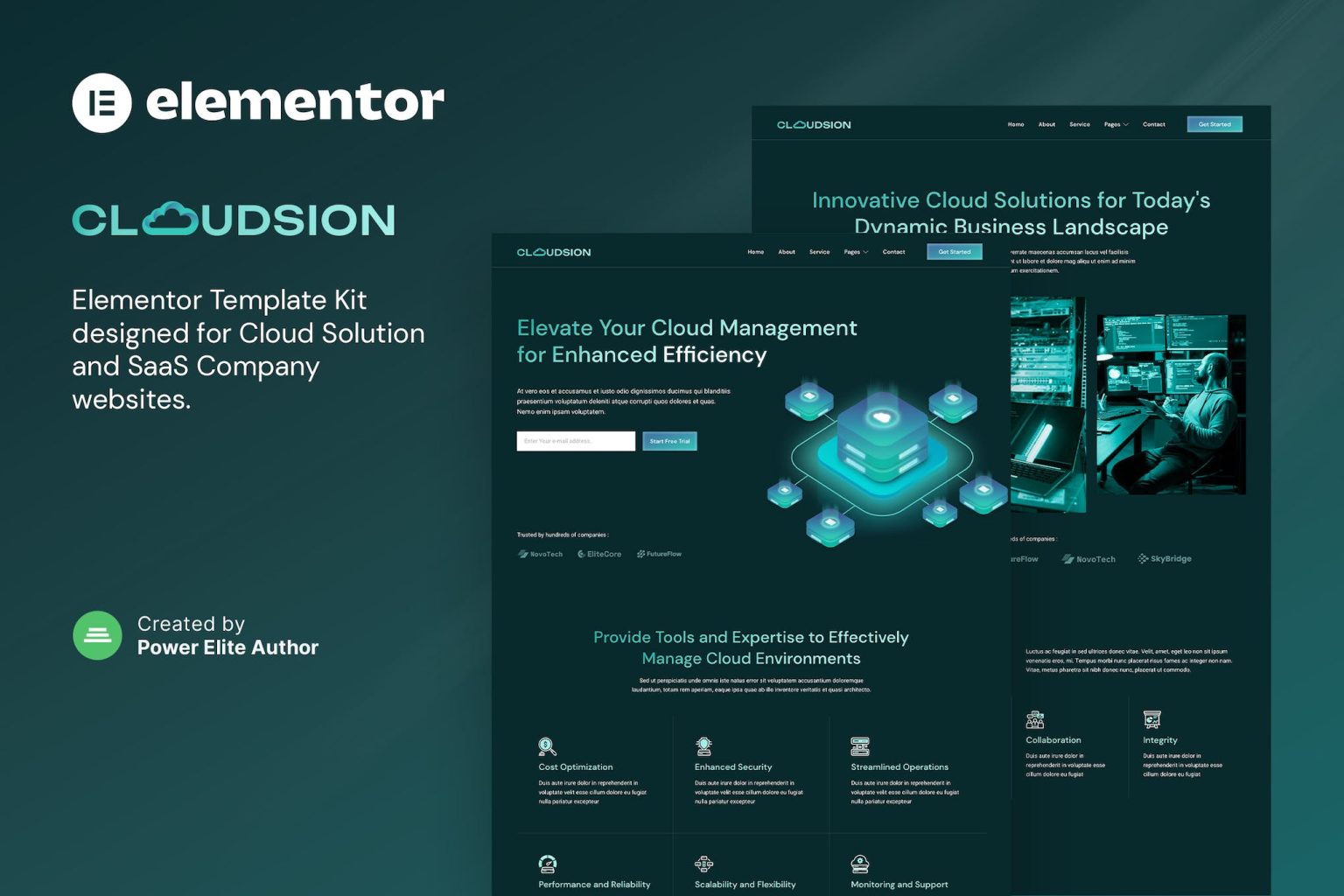 Cloudsion- Cloud Solution and SaaS Company Elementor Template Kit