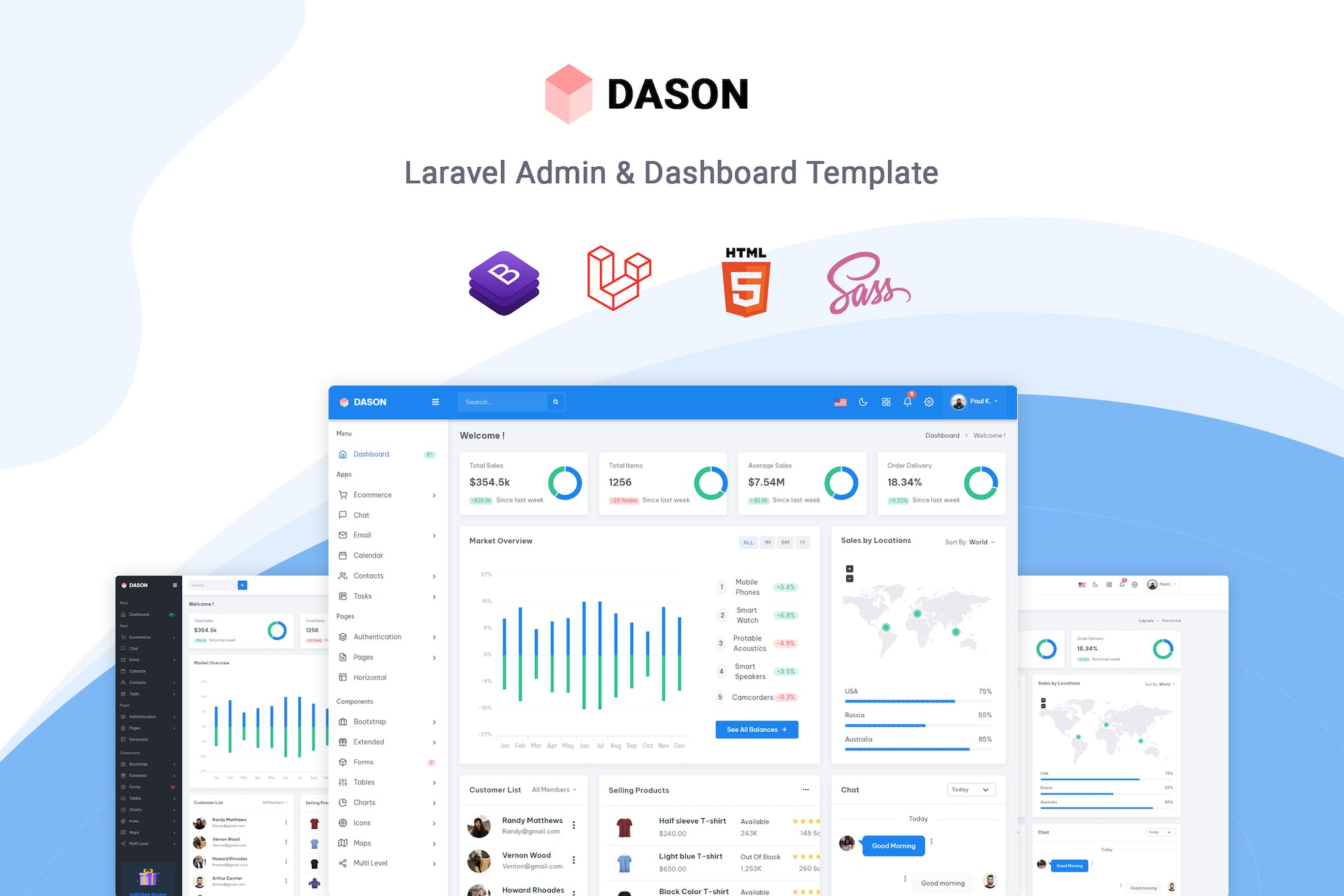 Dason- Laravel Admin and Dashboard Template