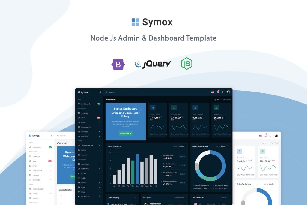 Symox - Node Js Admin & Dashboard Template- Download for Wordpress