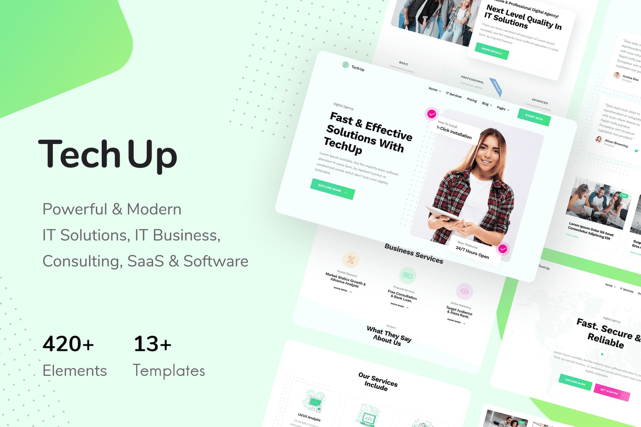 TechUp- Technology IT Solutions and Services Elementor Template Kit