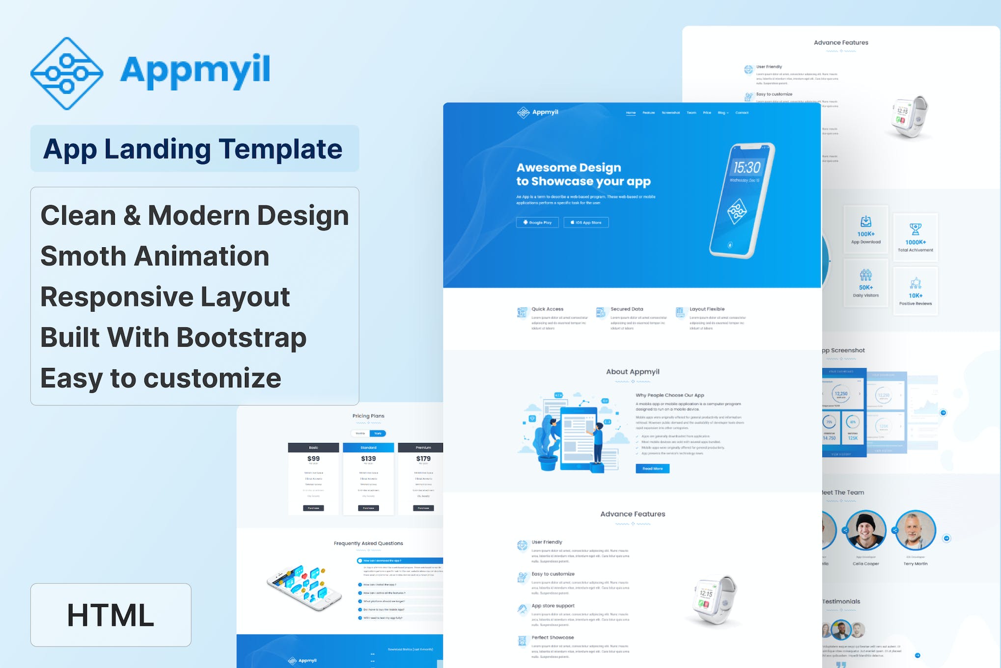 Appmyil - App Landing Template- Download for Wordpress