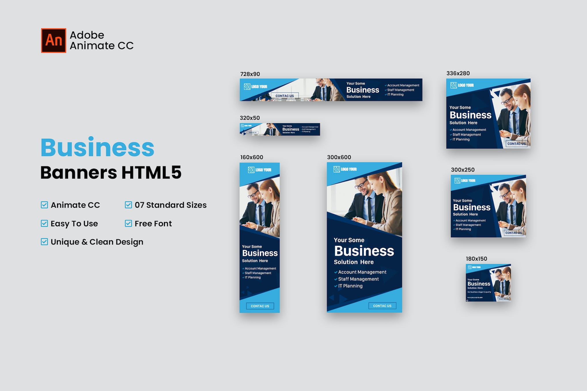 Business Banners HTML - Animate CC