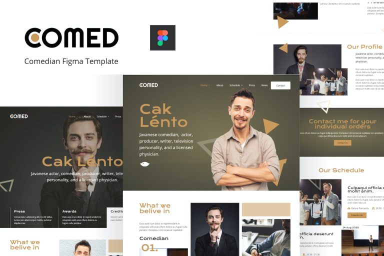 Comed - Comedian Figma Template- Download for Wordpress