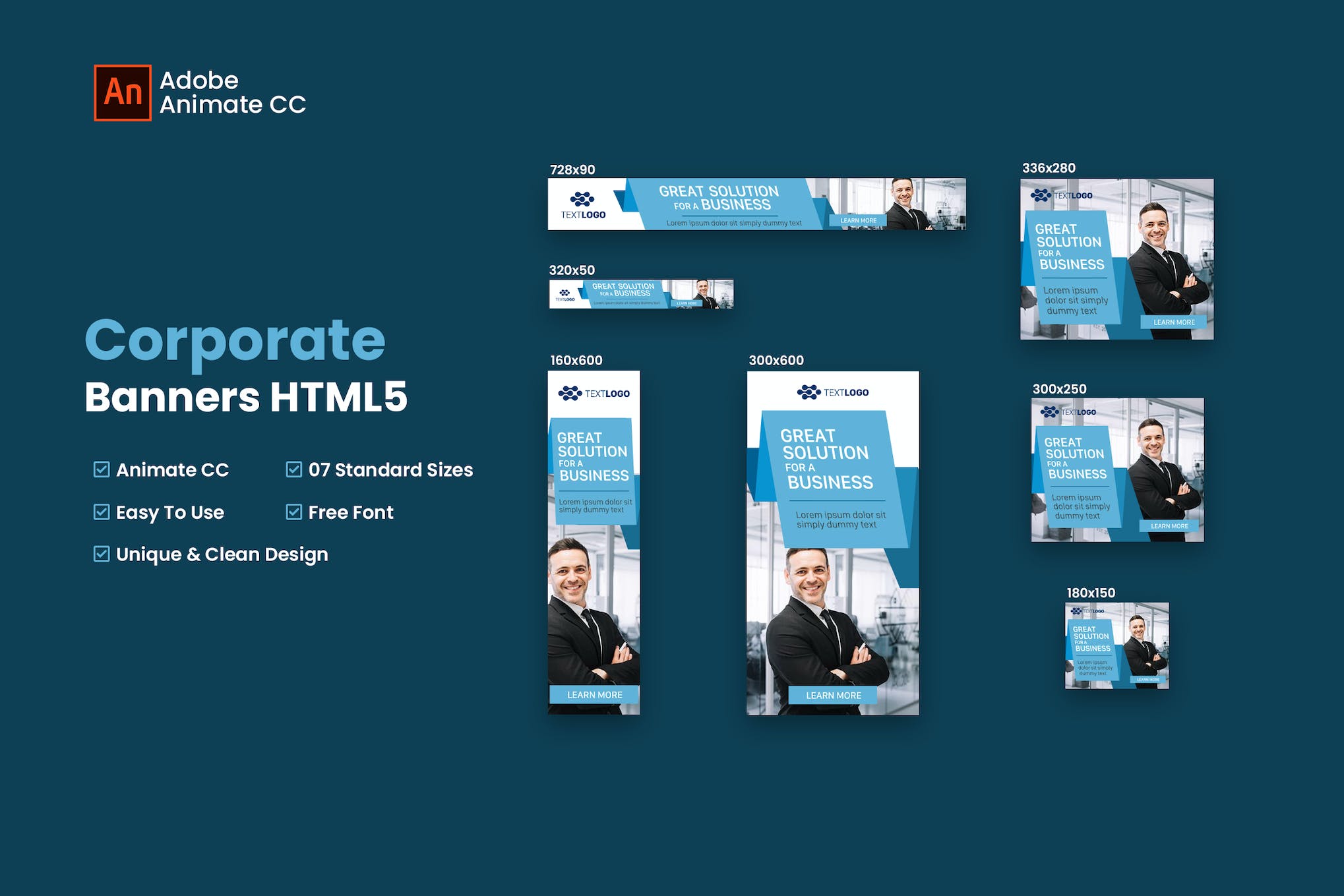 Corporate Business Banners HTML - Animate CC