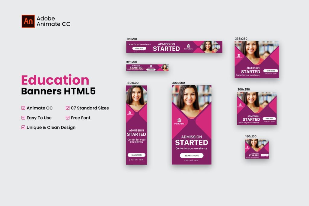 Education Banners HTML - Animate CC