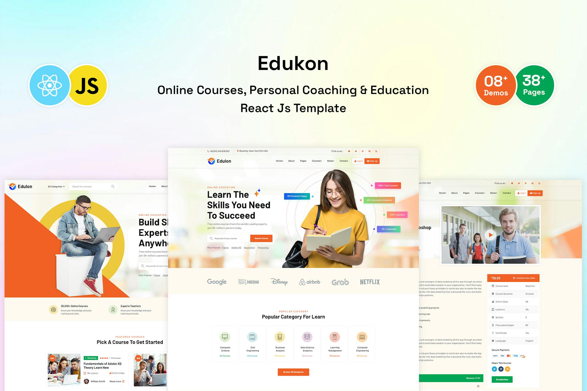 Edukon - Education And LMS React JS Template