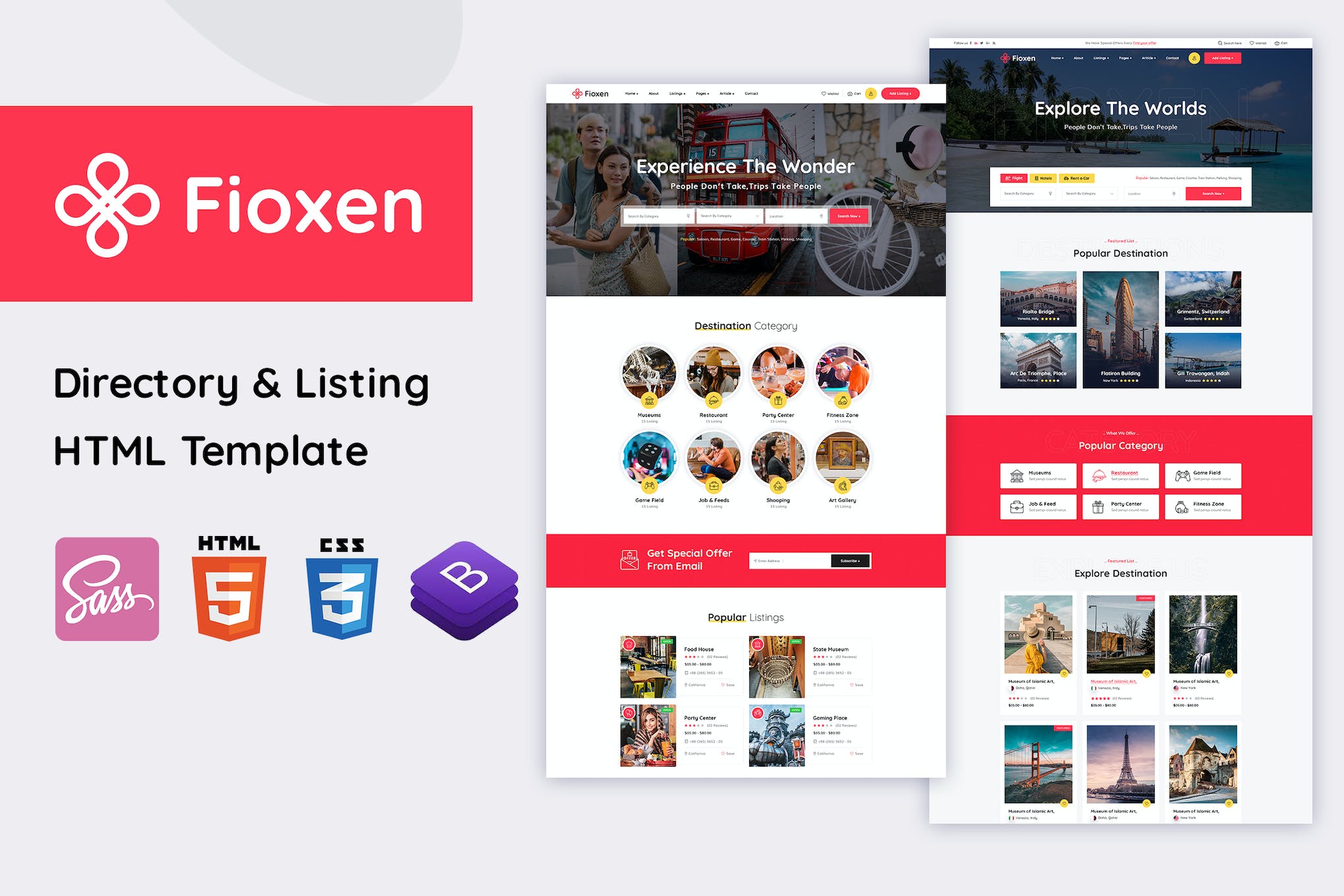 Fioxen - Directory & Listings HTML Template- Download for Wordpress