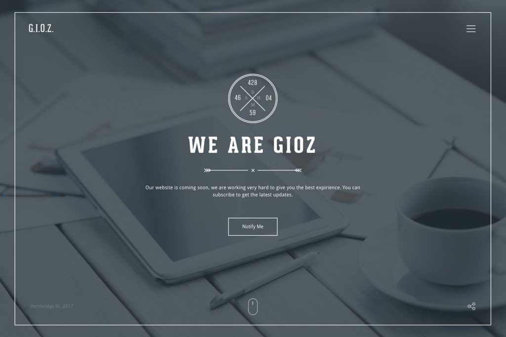 Gioz — Coming Soon & Maintenance Mode Template