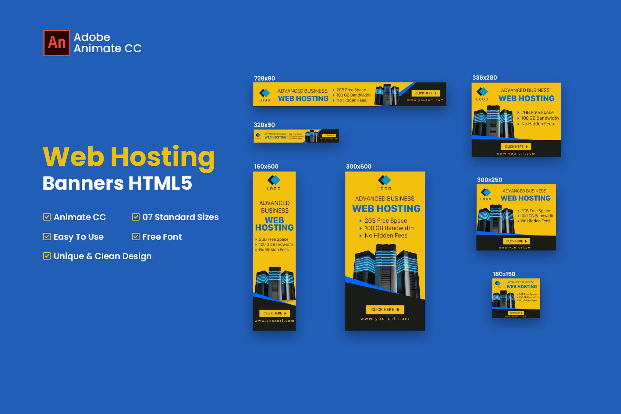 Hosting Website Banners HTML - Animate CC