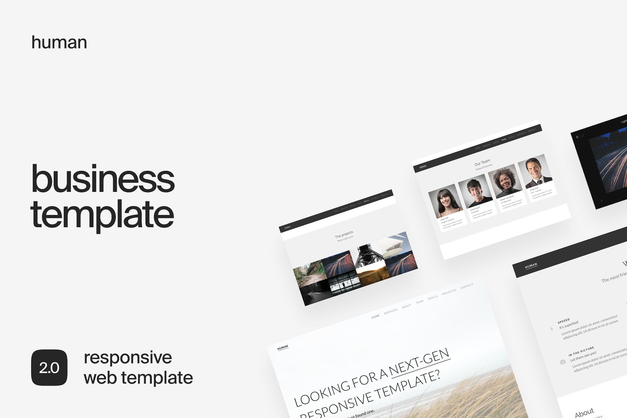 Human | Responsive HTML Business Template- Download for Wordpress