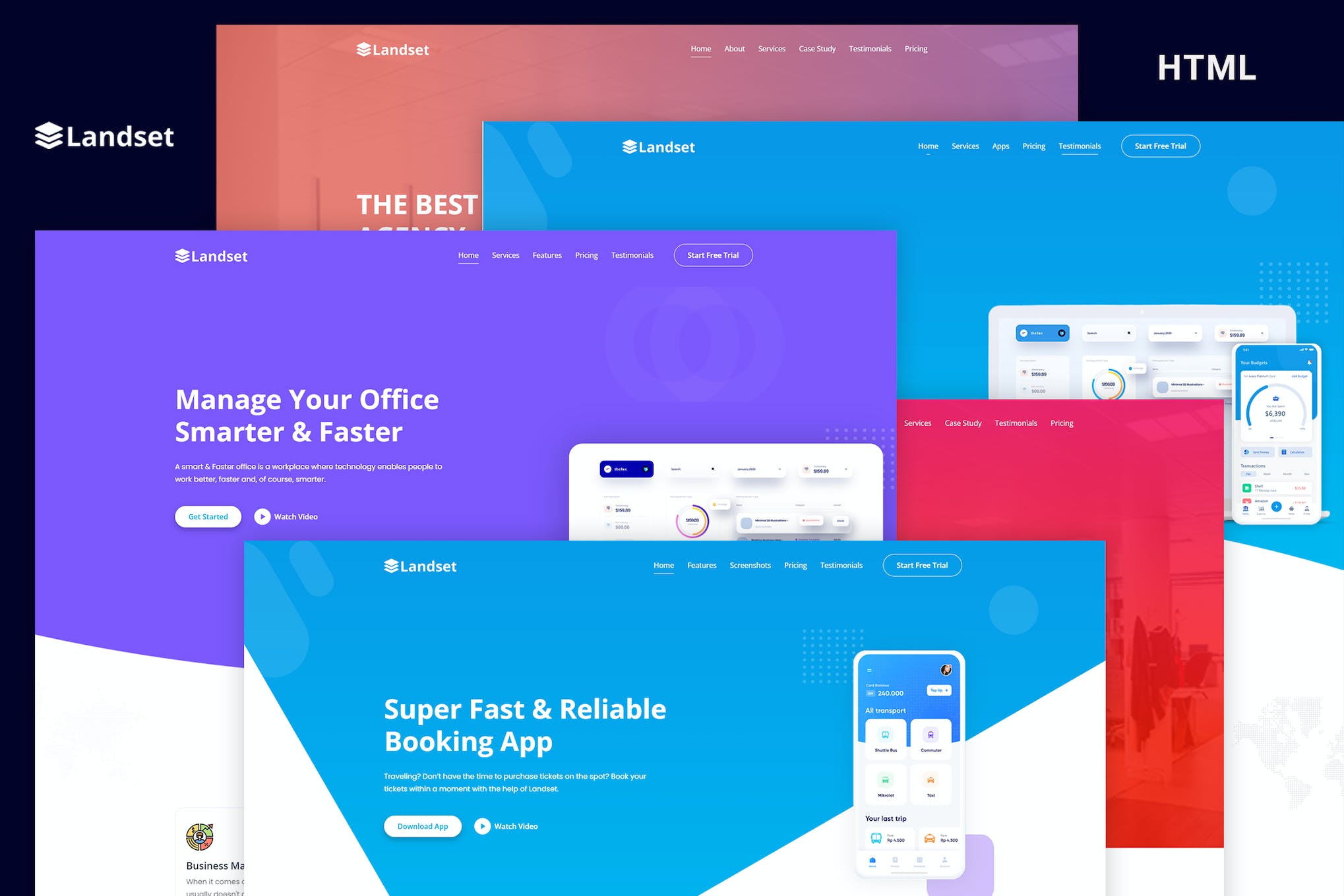 Landset - Multipurpose Landing Page HTML Template- Download for Wordpress