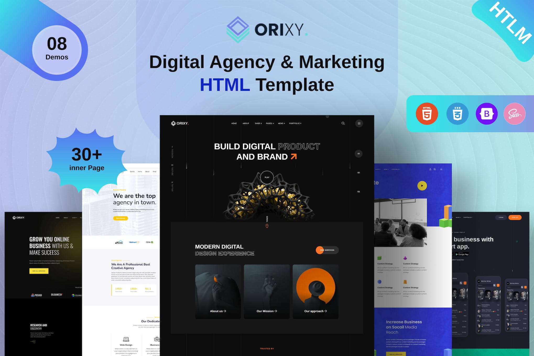 Orixy - Creative Digital Agency HTML Template- Download for Wordpress