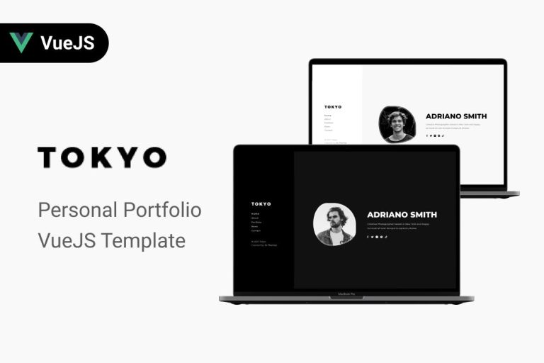 Tokyo - Personal Portfolio VueJS Template- Download for Wordpress
