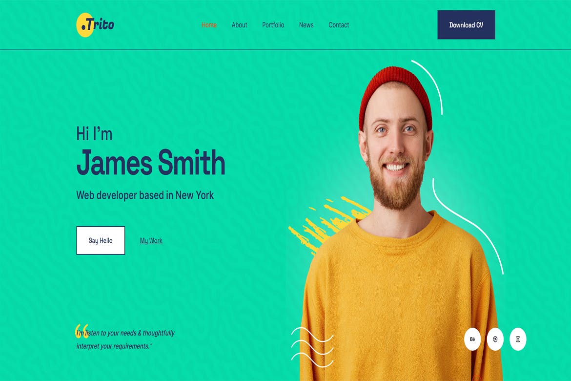 Mortale One Page Personal Portfolio Html Template