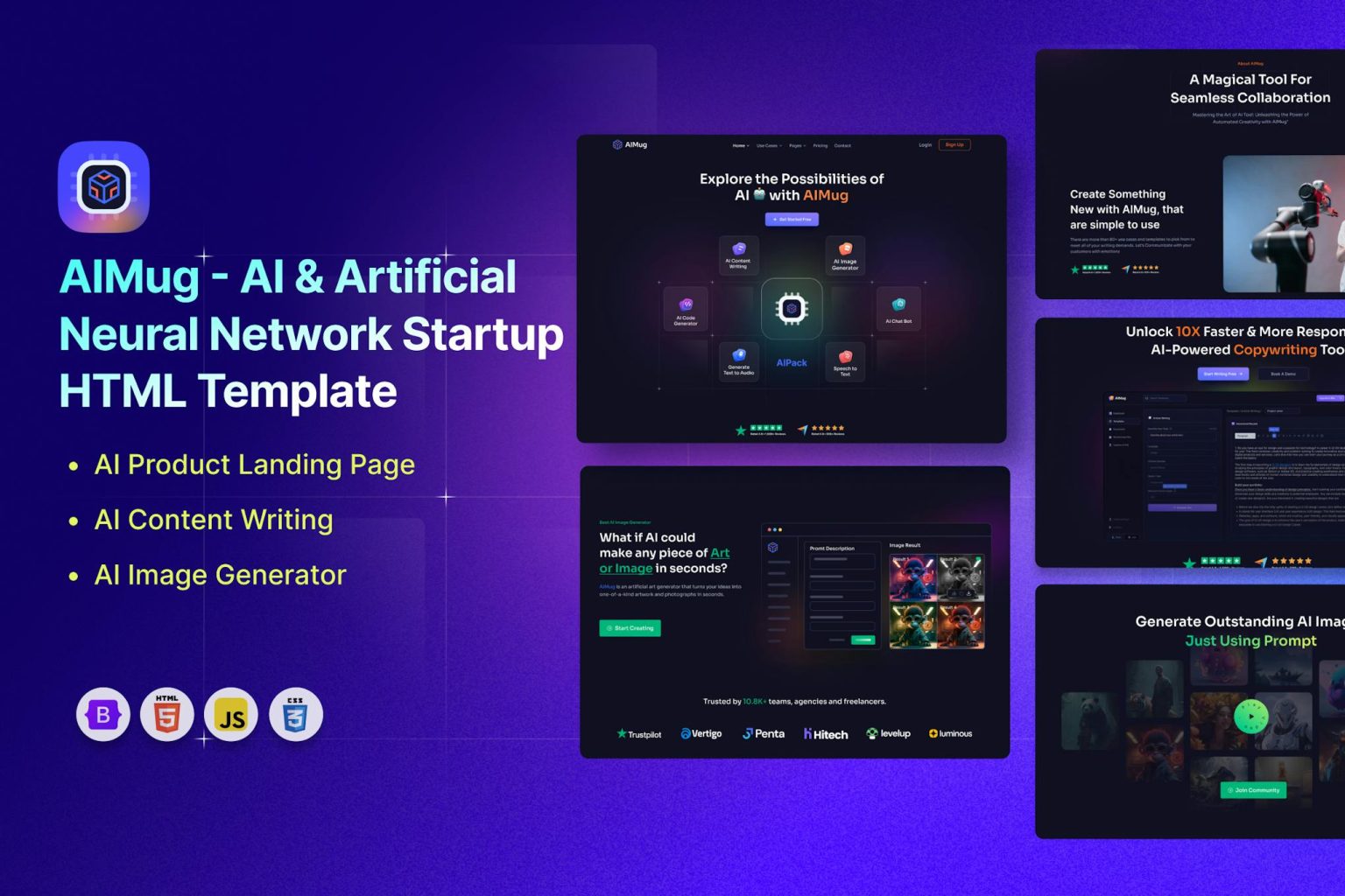 AI & Artificial Neural Network Startup Template
