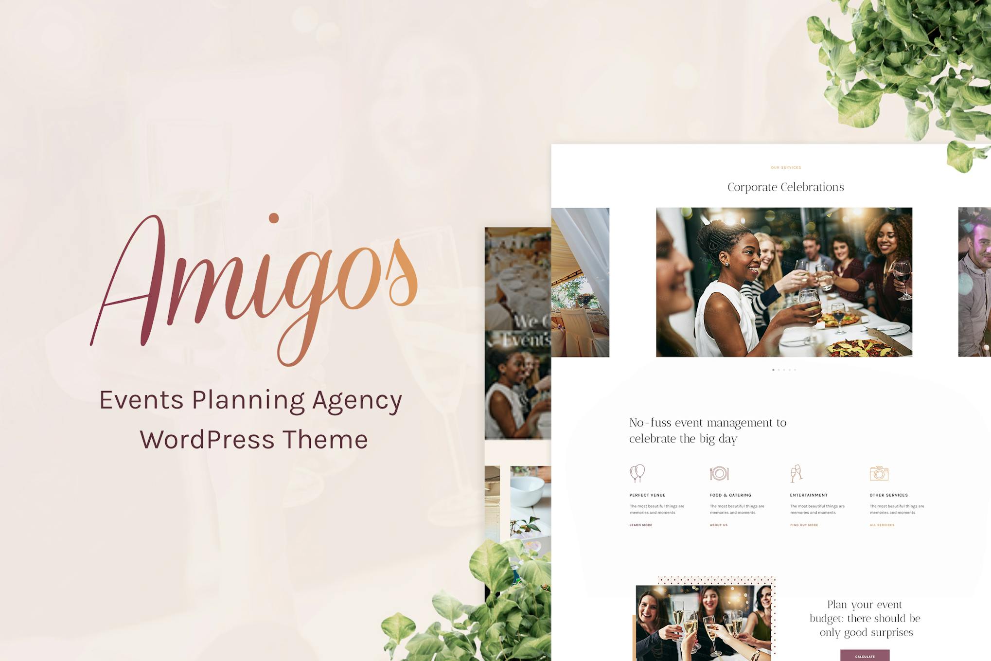 Amigos- Party & Celebration Event Agency 1.1.7 WordPress Theme