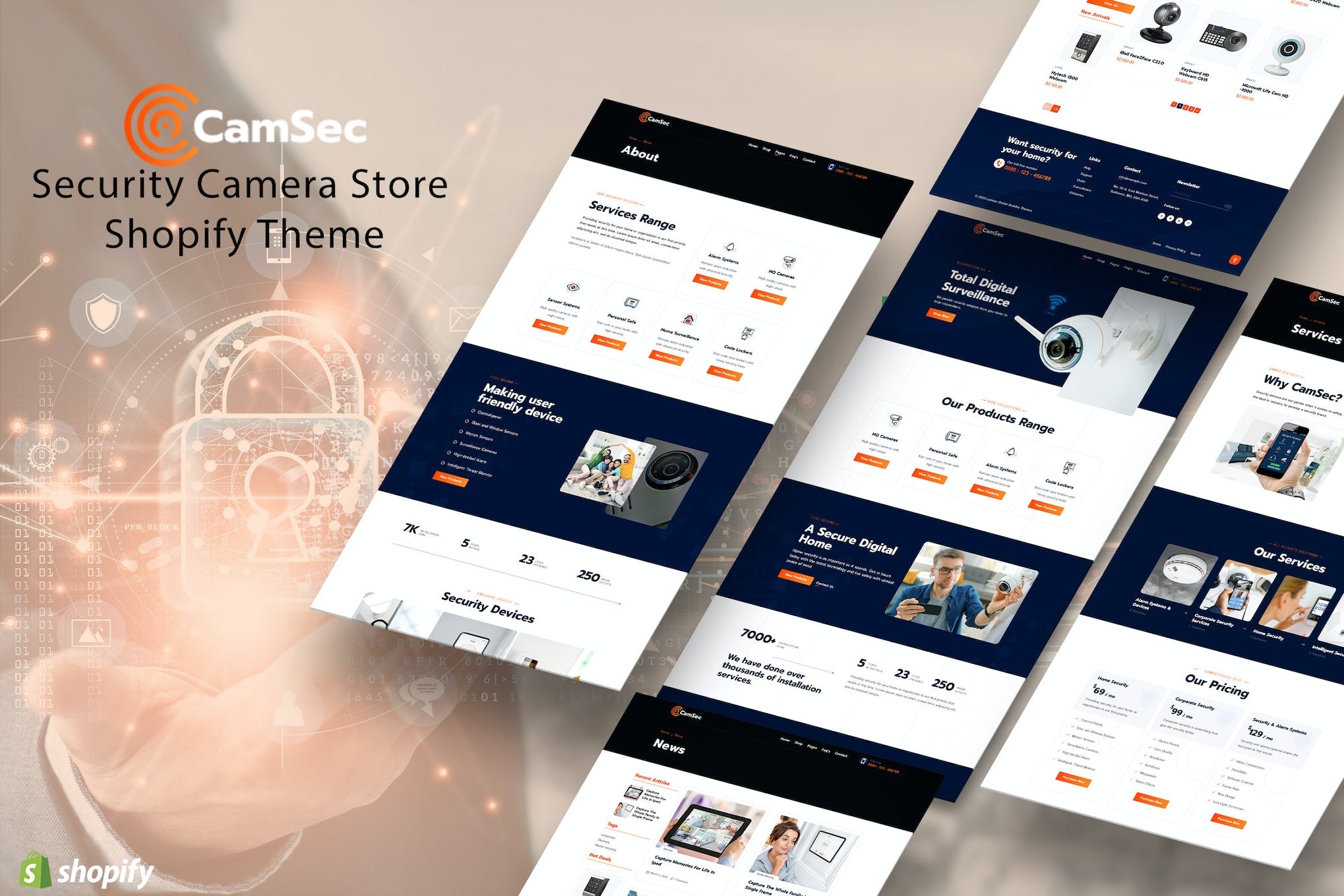 Camsec - Automation, CCTV Camera Shopify Theme Store