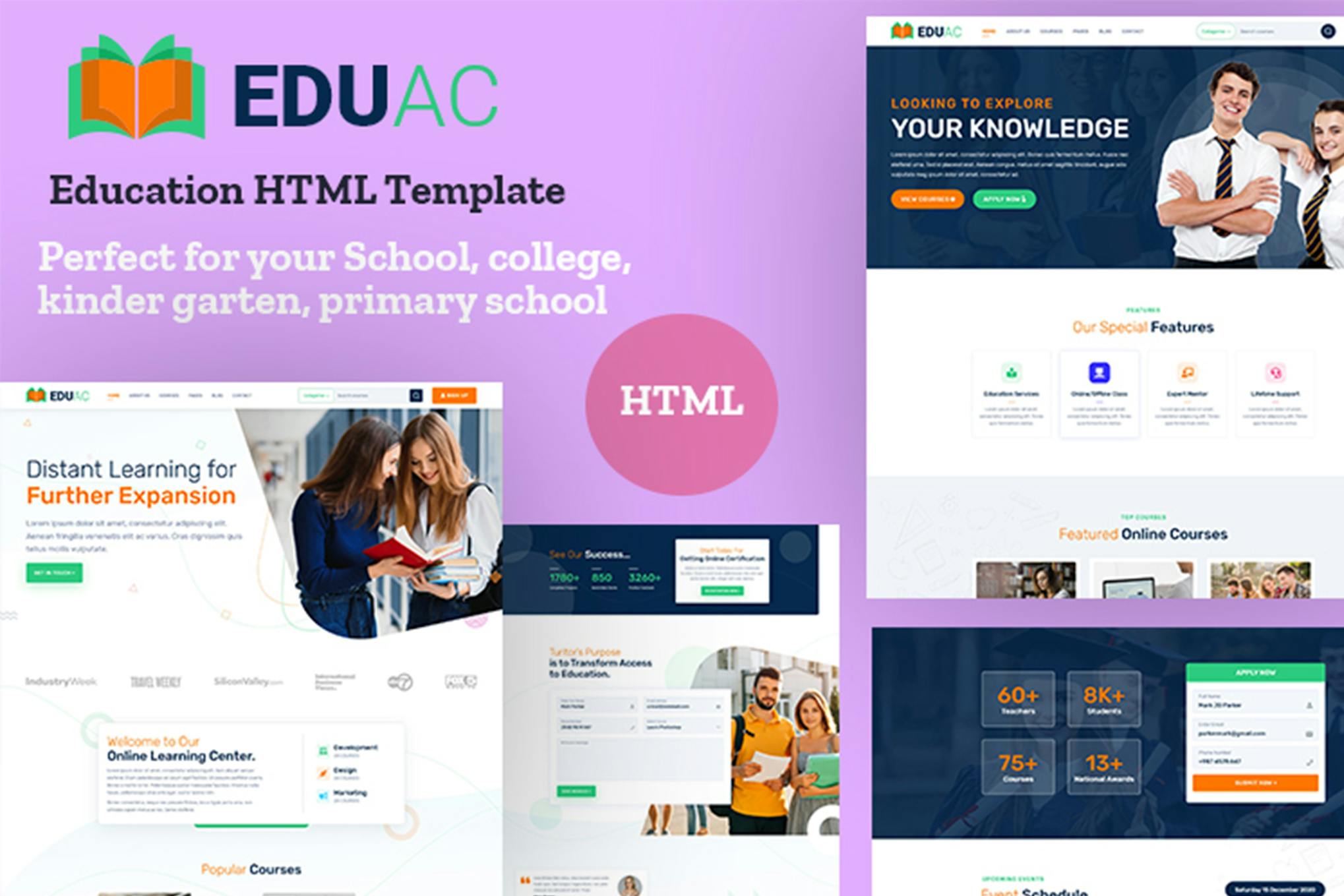 Eduac- Education and Online Course HTML Template