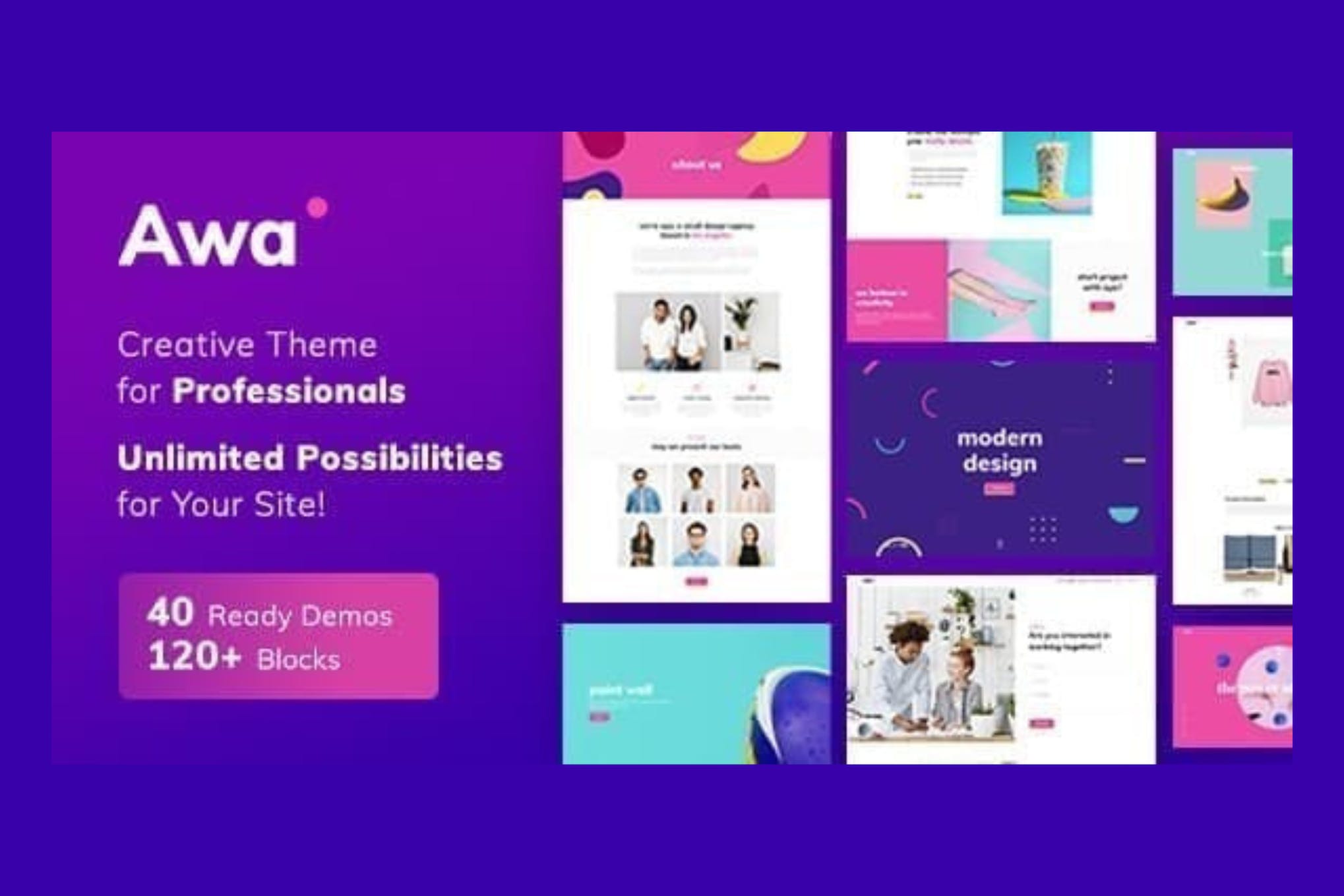 Portfolio Awa 1.4.7 WordPress Theme