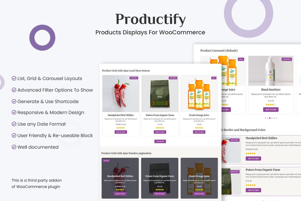 Products Displays For WooCommerce - Productify 1.0.0