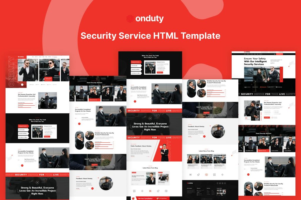 Security Service HTML Template
