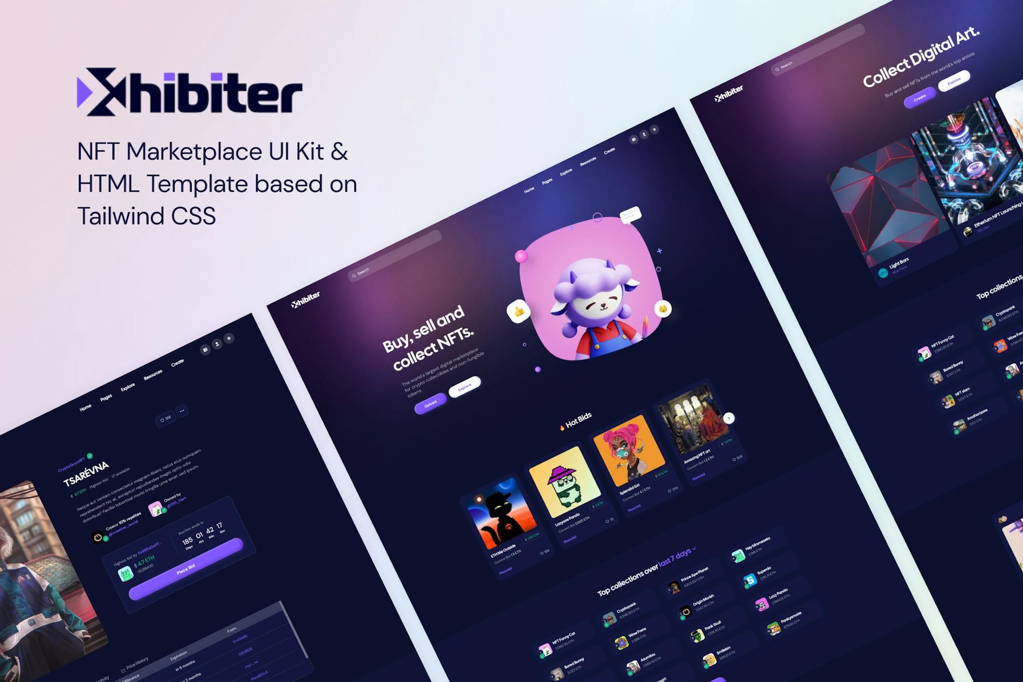 Xhibiter - NFT Marketplace HTML Template
