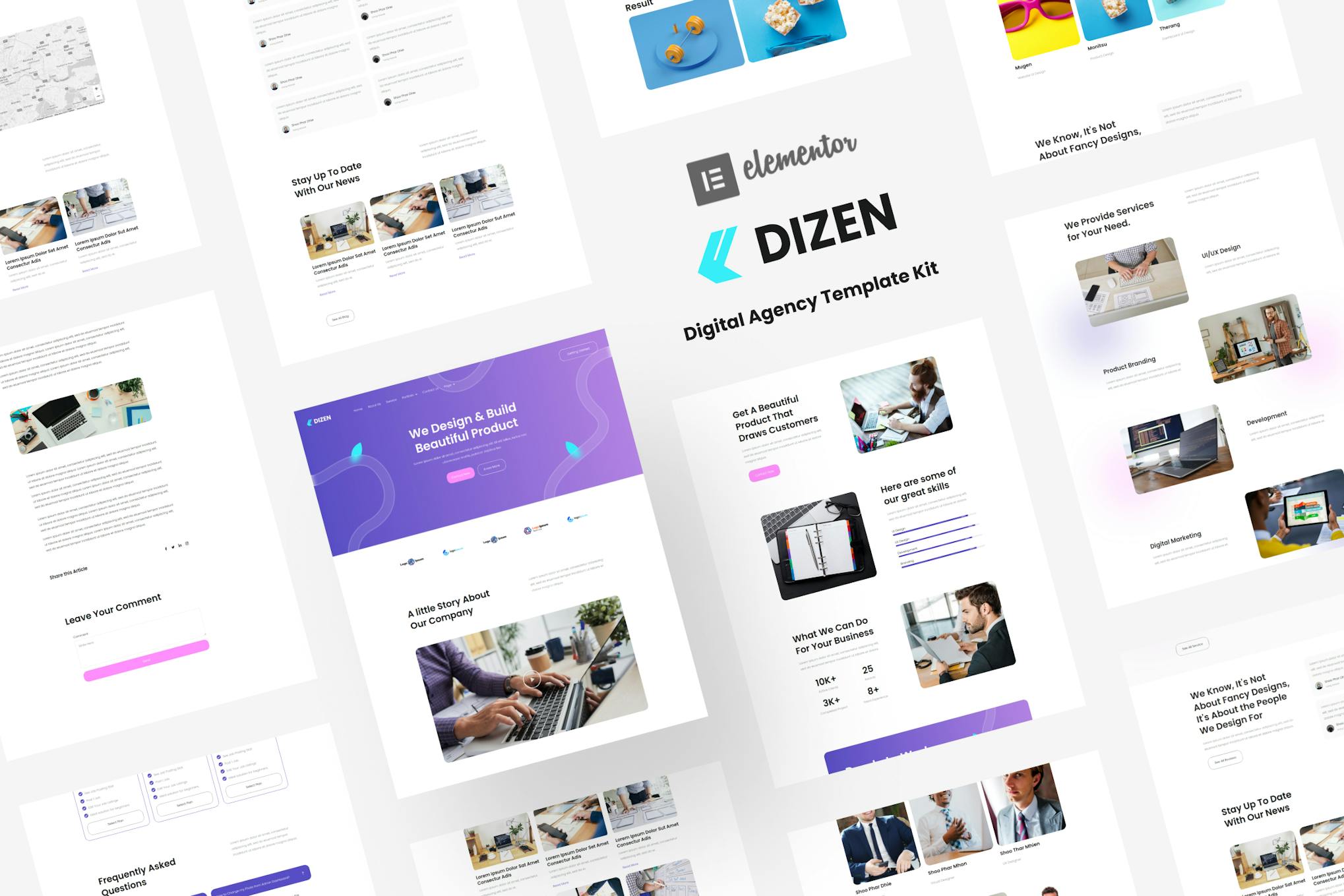 Dizen- Digital Agency Elementor Template Kit
