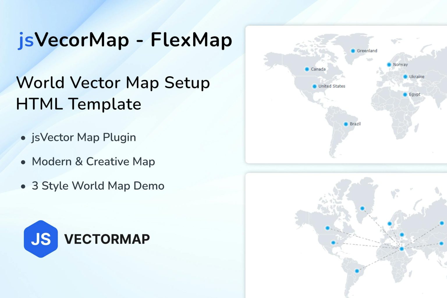 jsVectorMap World Vector Map Setup - FlexMap