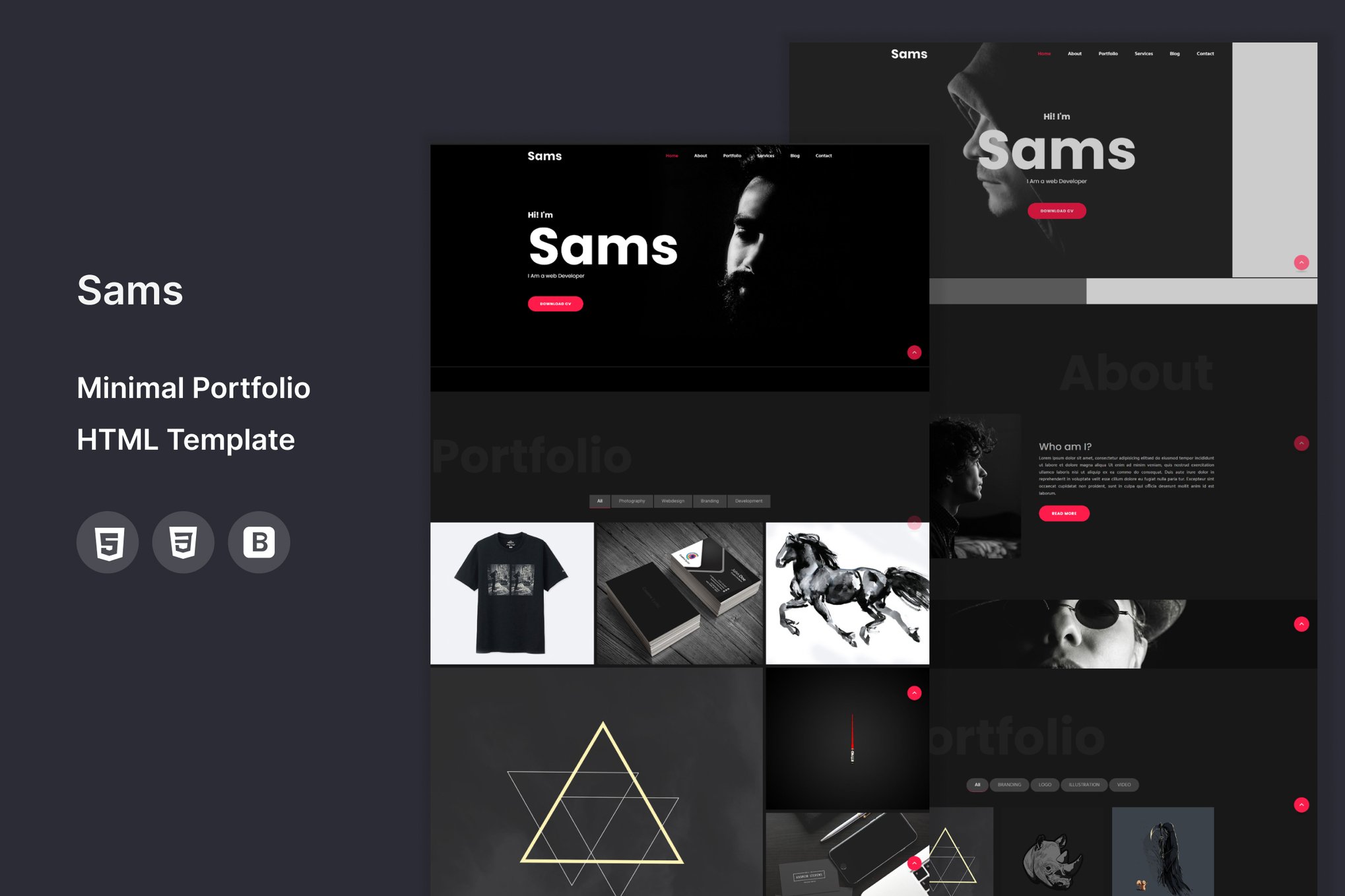 Sams - Minimal Portfolio HTML Template
