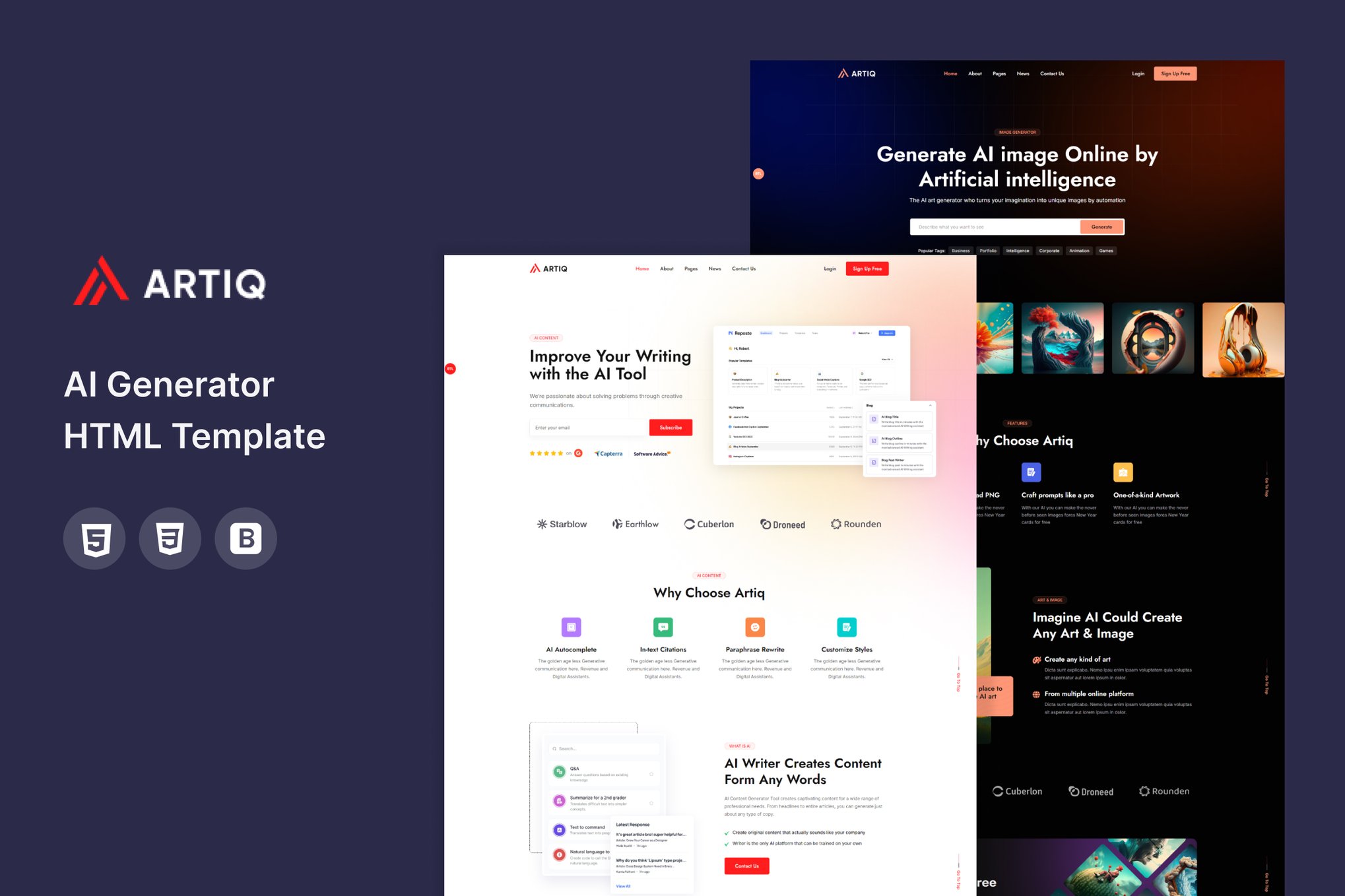 Artiq - Ai Generator Html Template
