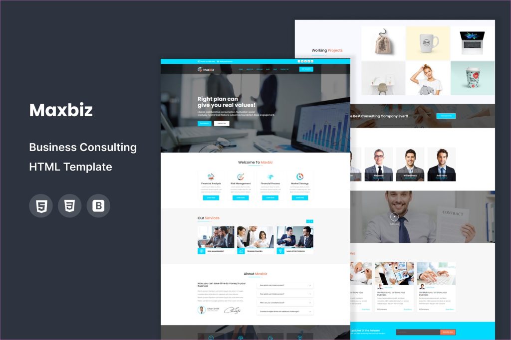Maxbiz - Business Consulting HTML Template