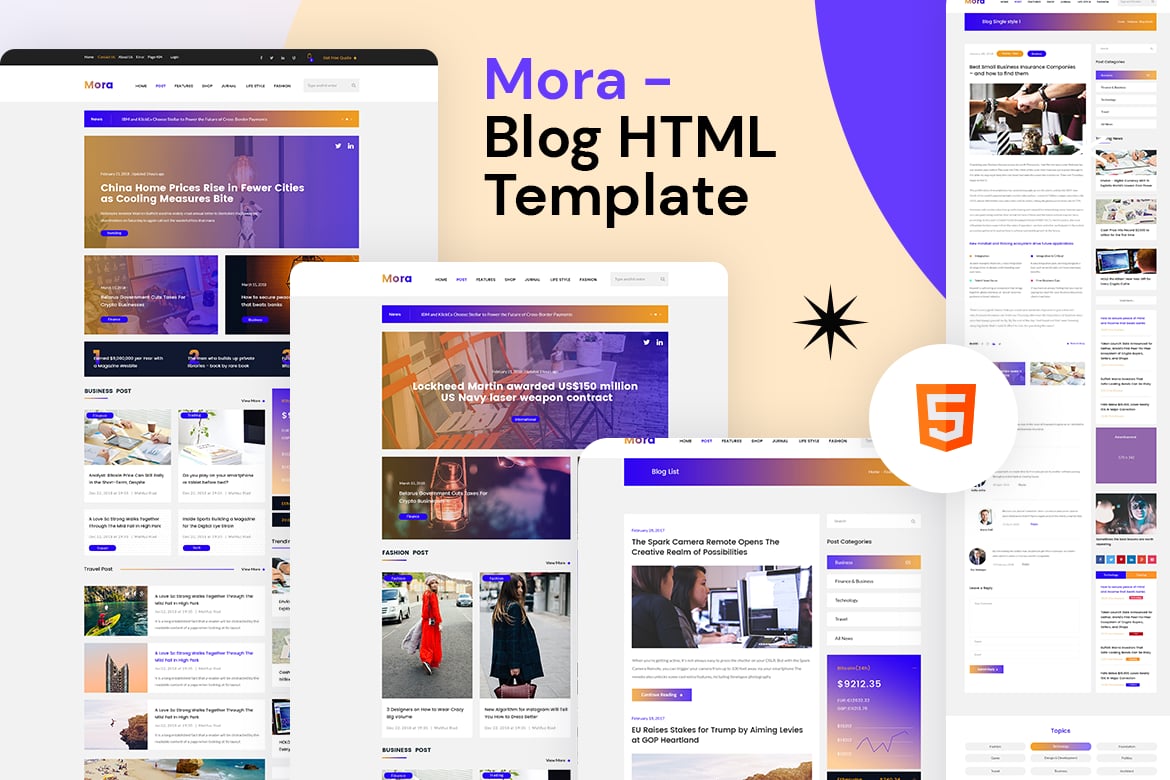 Mora - Blog HTML Template