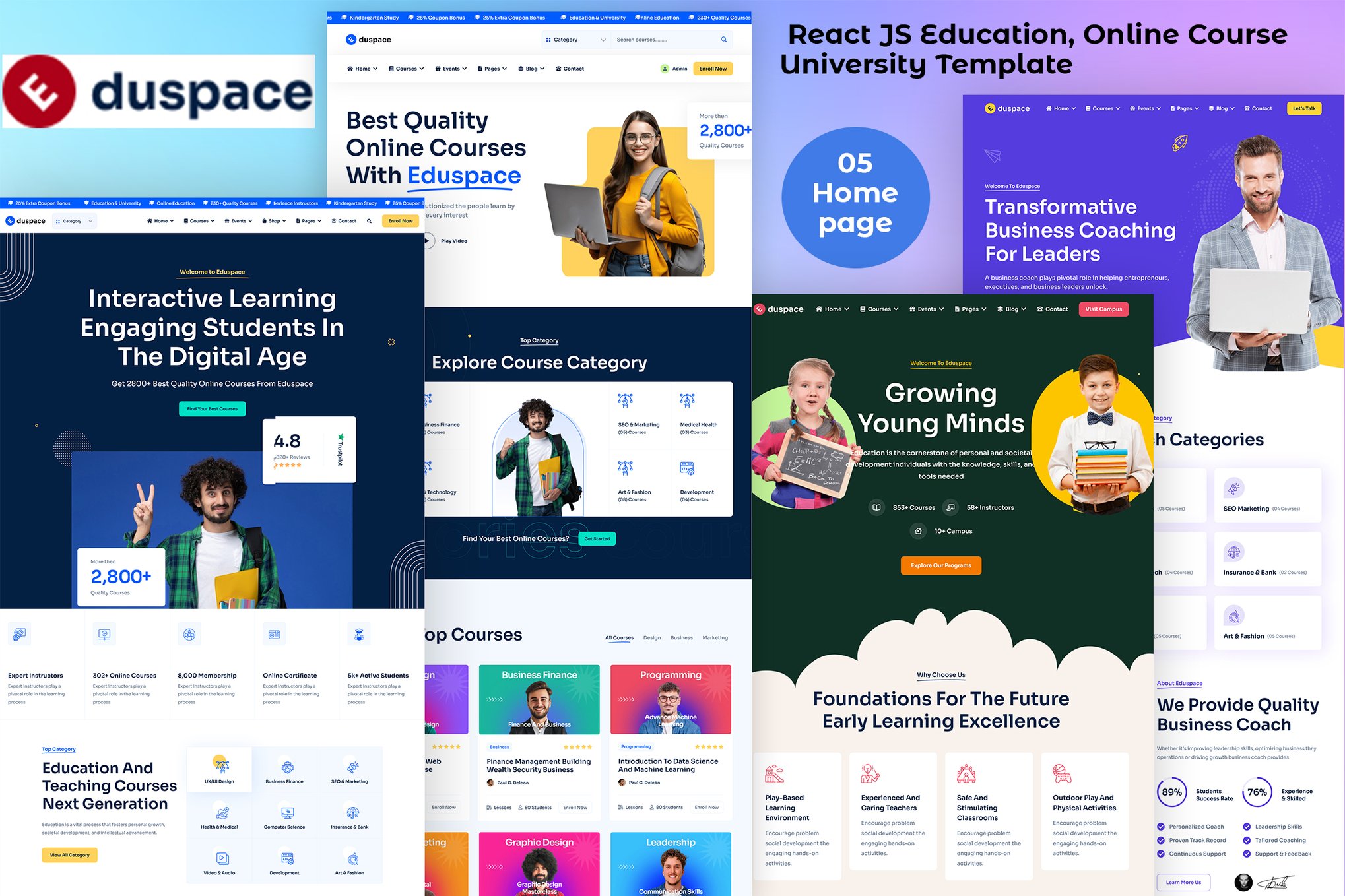 Eduspace - React Education, Online Course Template