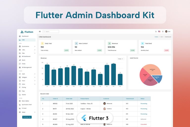 Flutter 3 Admin & Dashboard Template