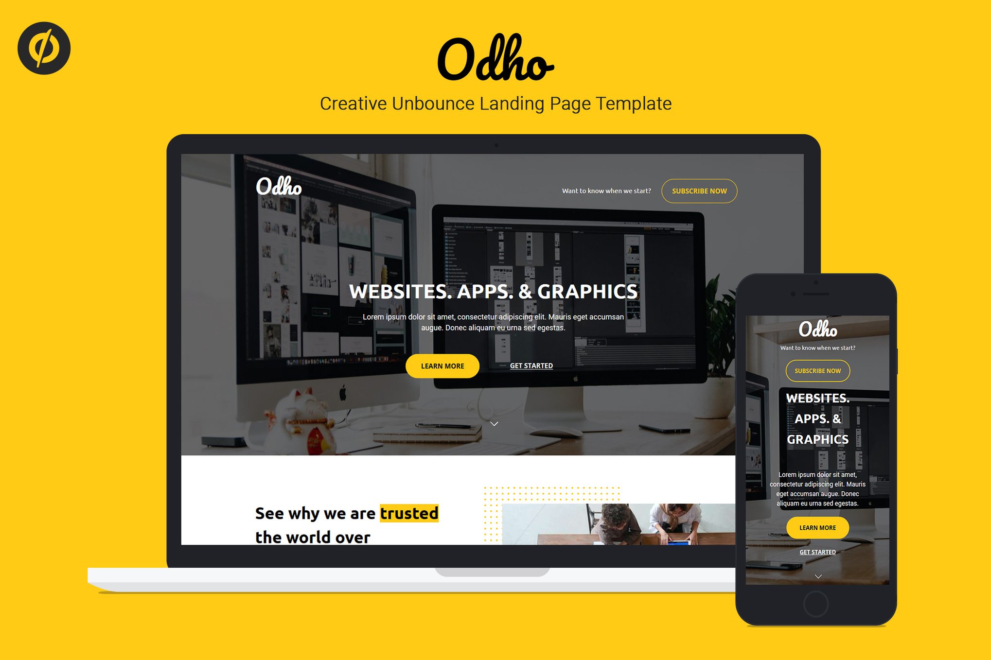 Odho — Responsive Unbounce Landing Page Template
