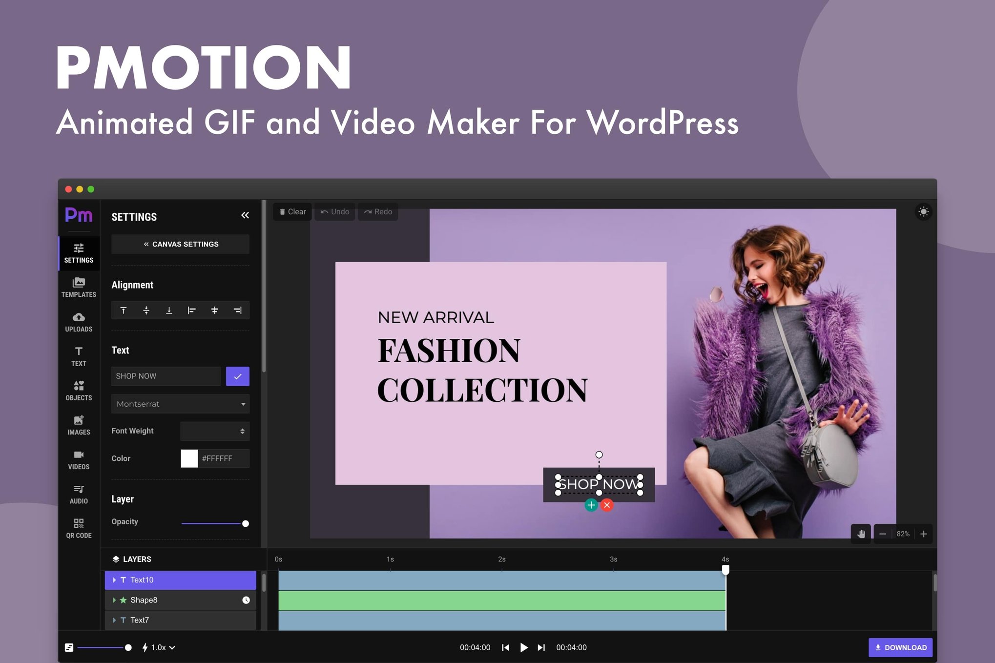 Pmotion - Animated GIF and Video Maker For WordPress 1.2