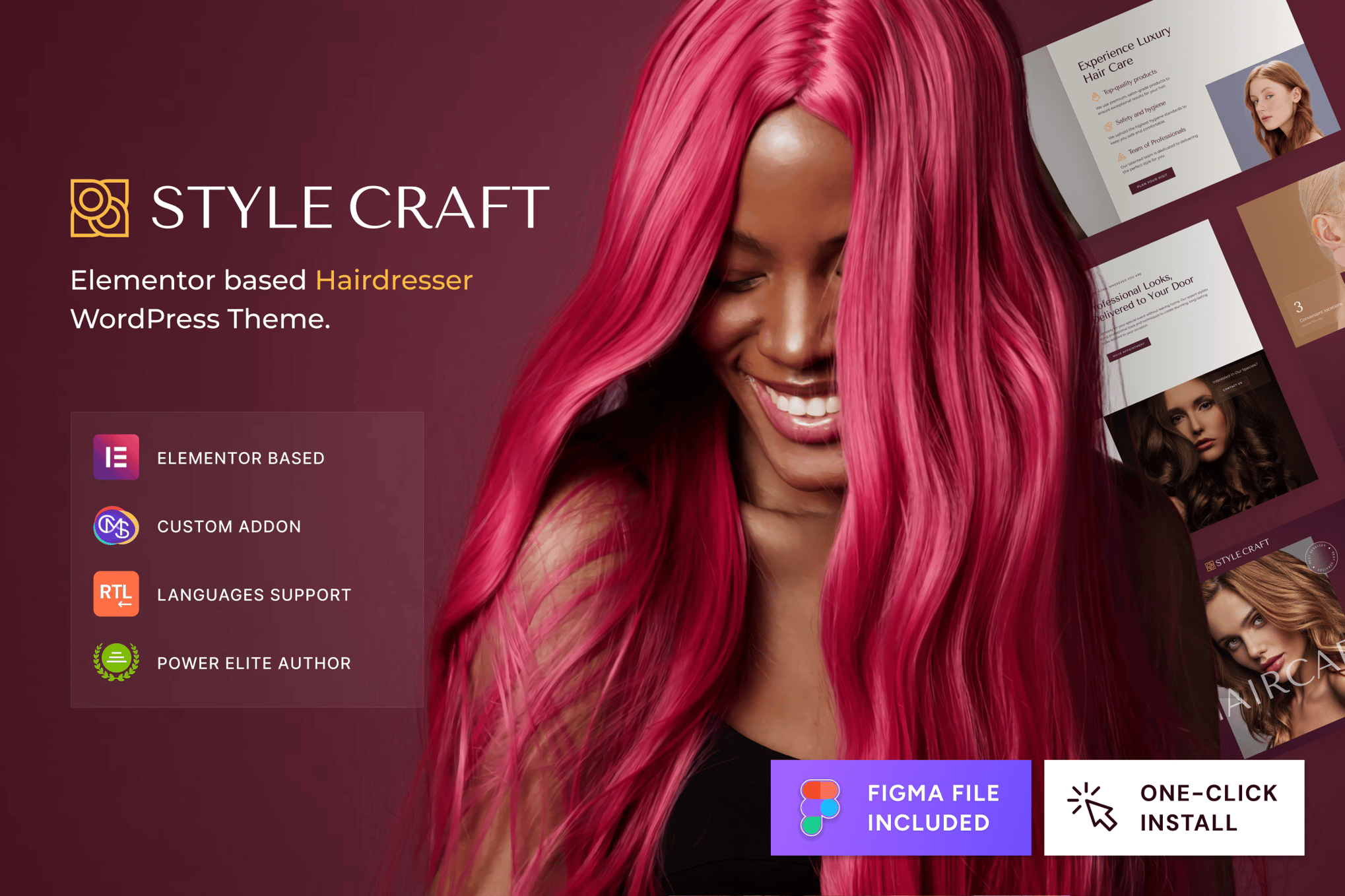 Style Craft- Hairdresser and Hair Salon WordPress Theme