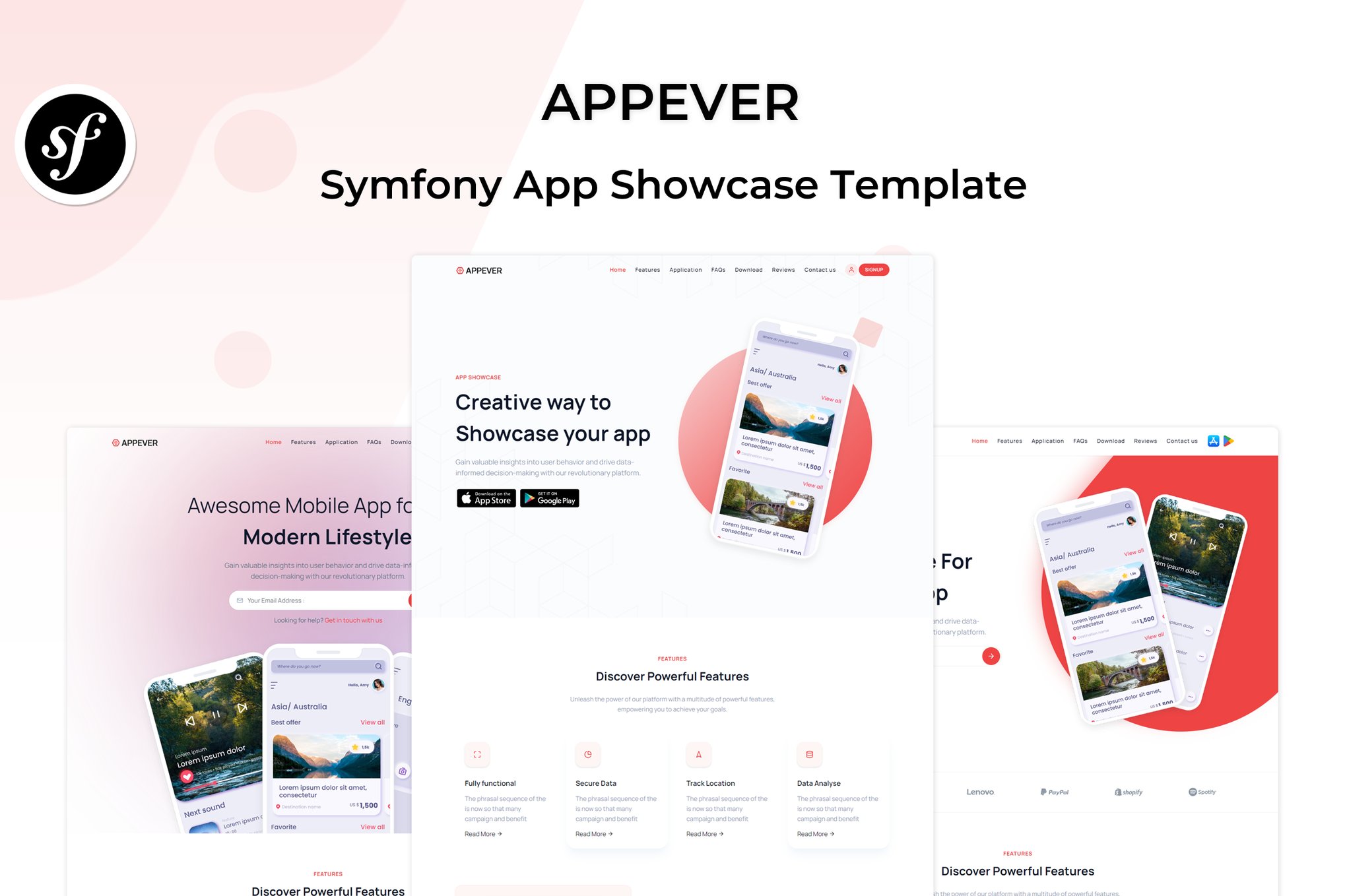 Appever - Symfony App Landing and Showcase Template