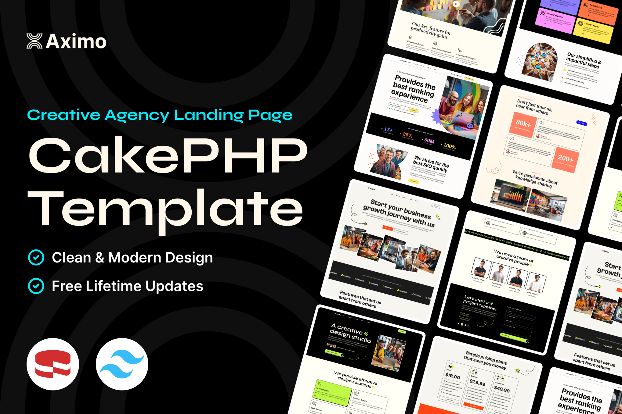 Aximo - CakePHP Creative Agency Tailwind Template