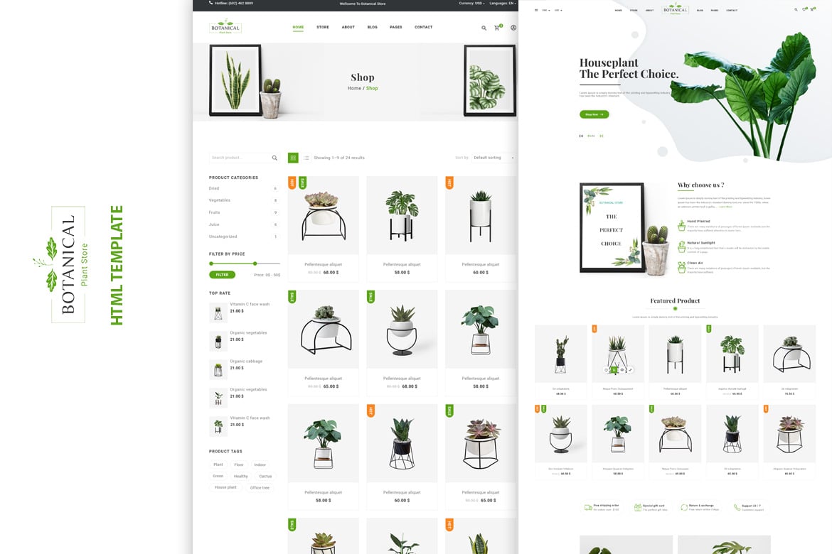 Botanical - HTML5 Ecommerce Template