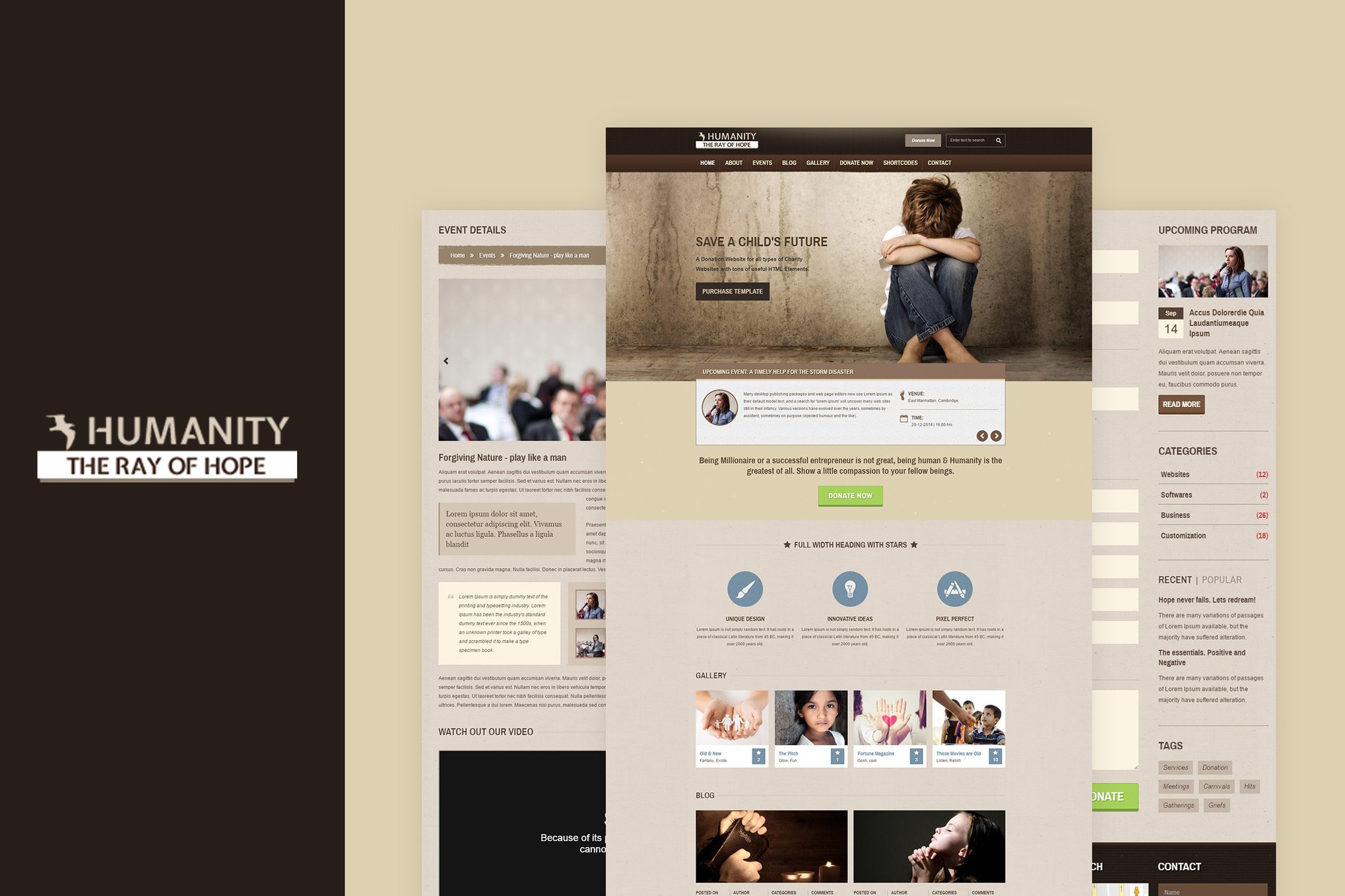 Humanity - NGO and Charity Responsive HTML Template