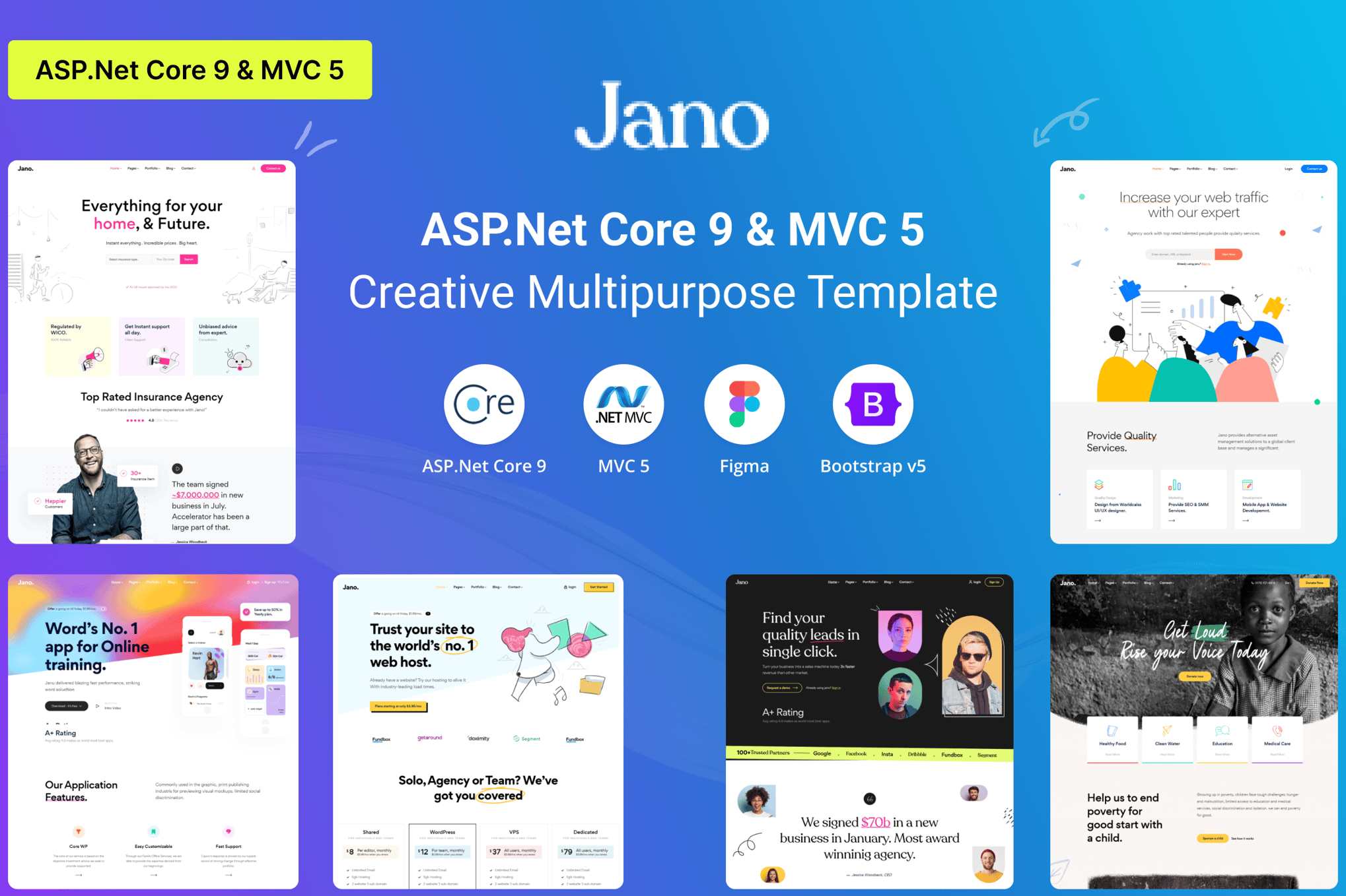 Jano - ASP.Net MVC Creative Multipurpose Template