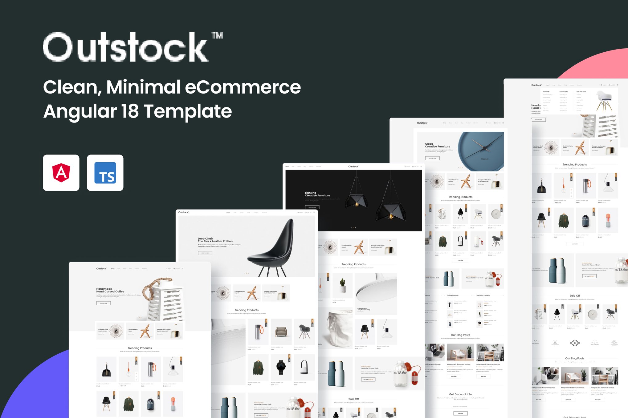 Outstock - Minimal eCommerce Angular 18 Template