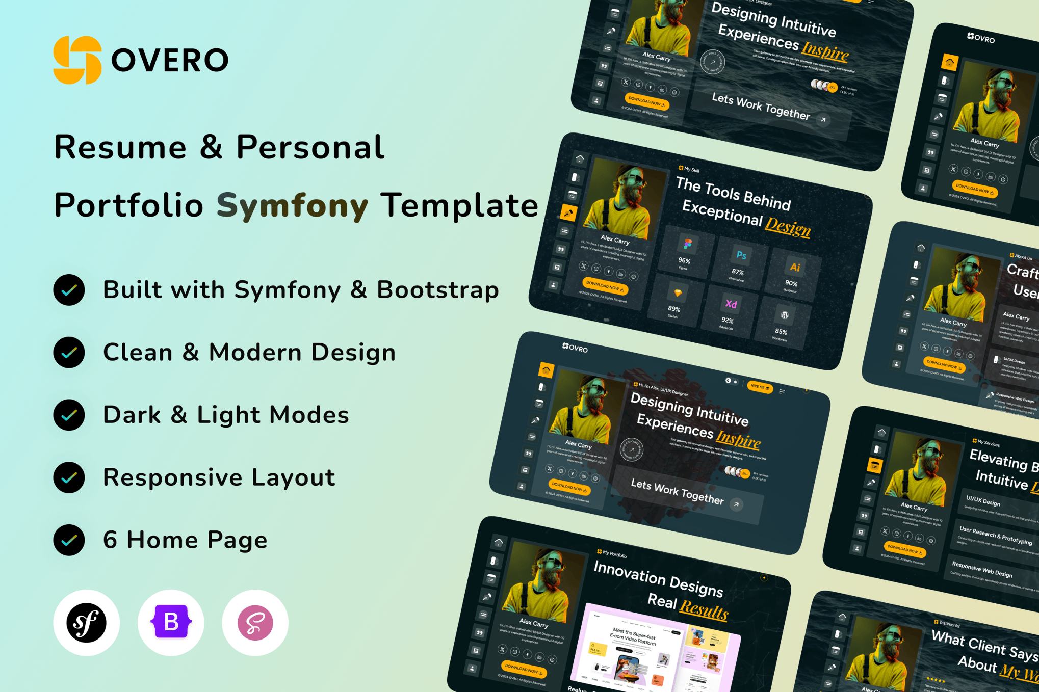 Ovro - Symfony Resume Personal Portfolio Template