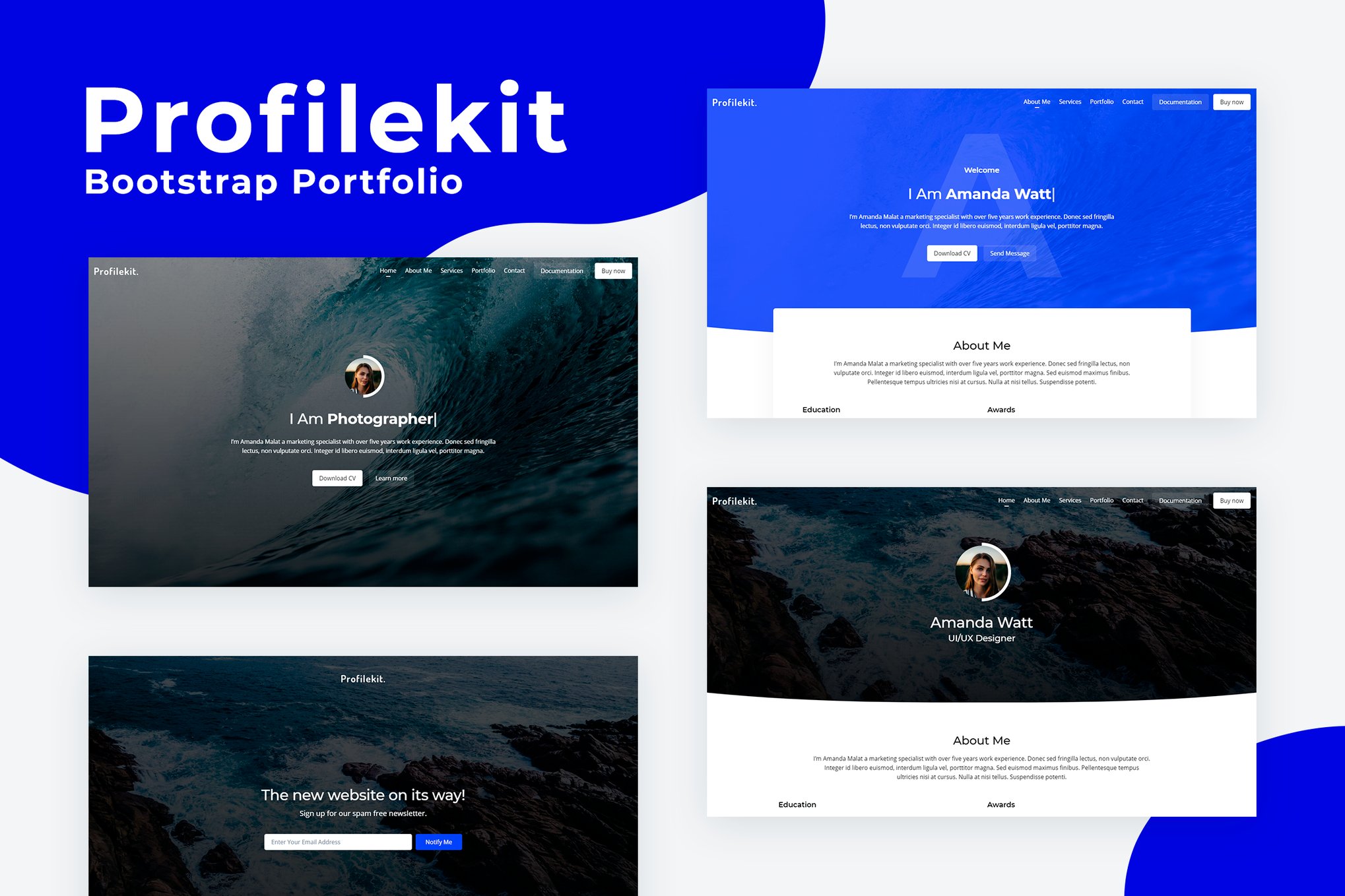 Profilekit - Bootstrap Portfolio Template